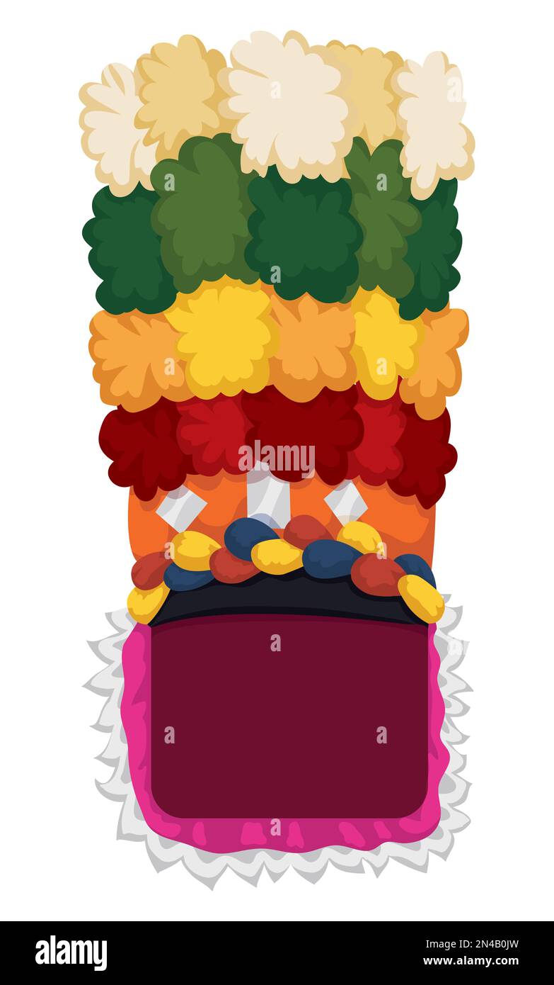 Traditional Congo dancer's hat, decorated with flowers and sign ...