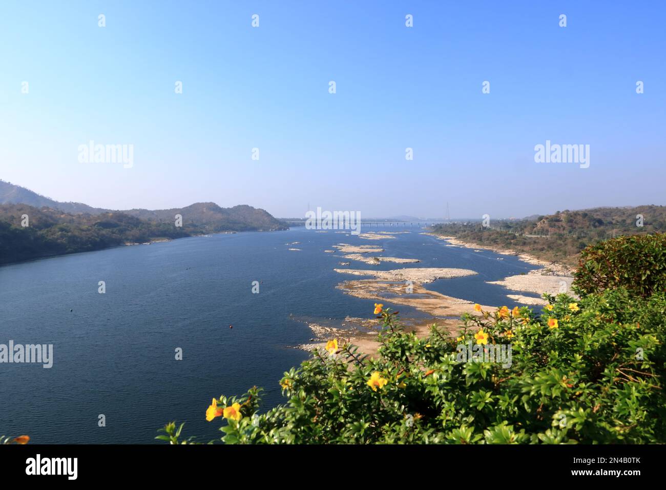 the new gora bridge seen from the world's tallest statue, statue of ...