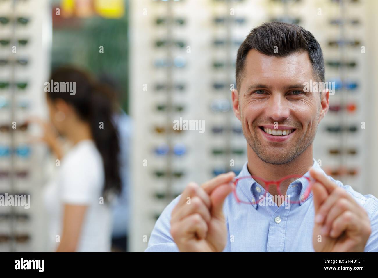 a man during eye control test Stock Photo - Alamy