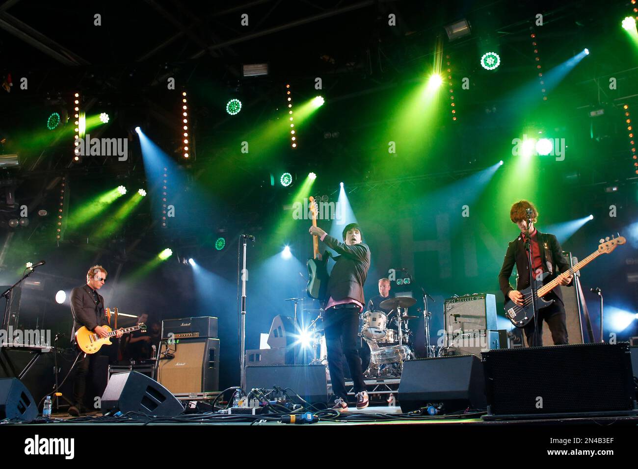 British singer Johnny Marr performs at Camp Bestival at Lulworth Castle ...