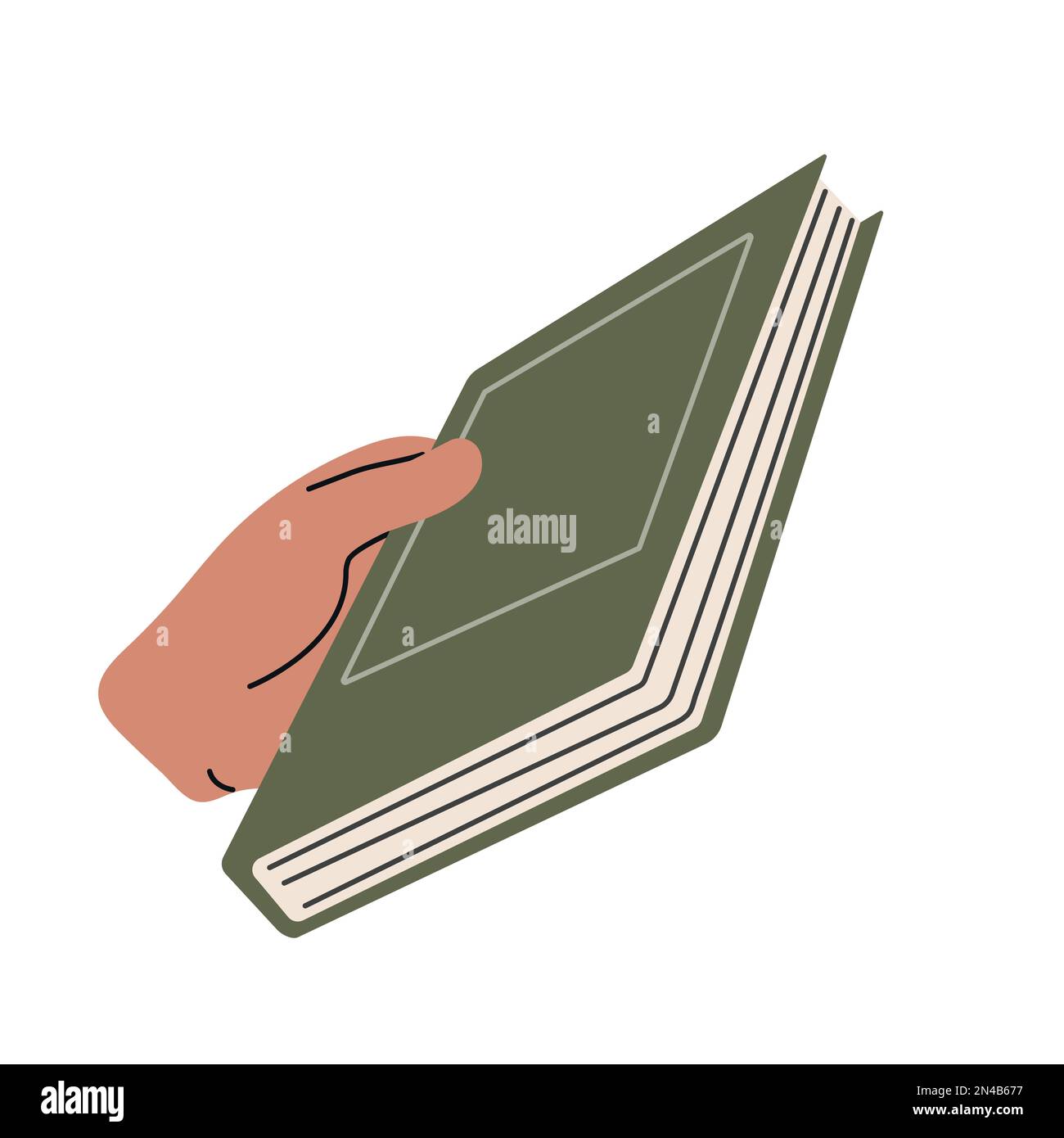 Hands hold a set of literature, books for reading, learning ...