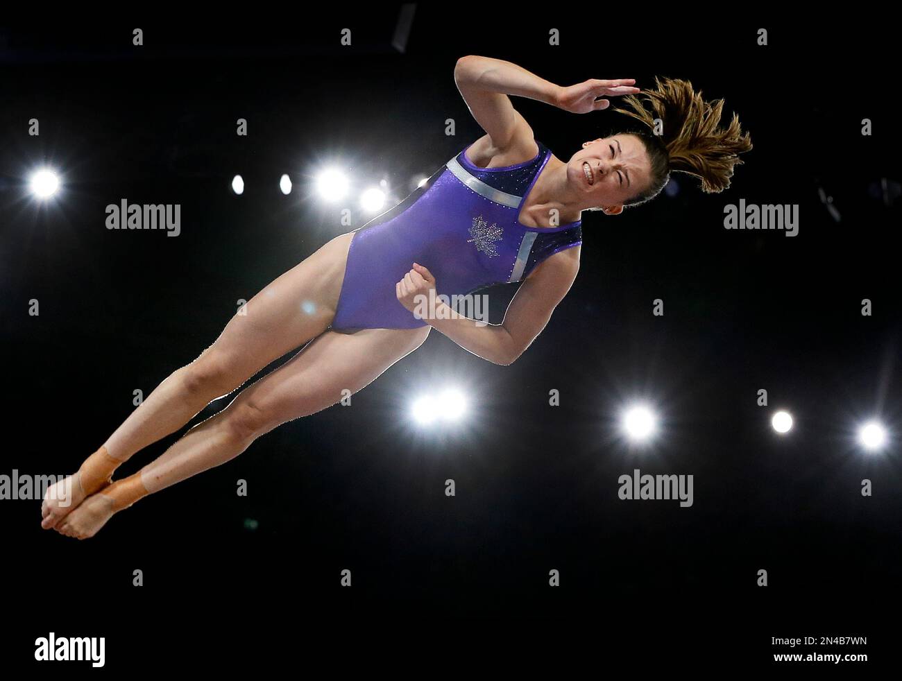 Maegan Chant of Canada performs during the women's individual vault ...