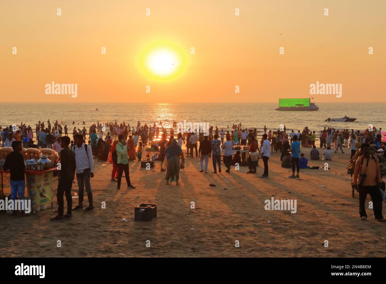 December 20 2022 - Mumbai, Maharashtra in India: people enjoy the ...
