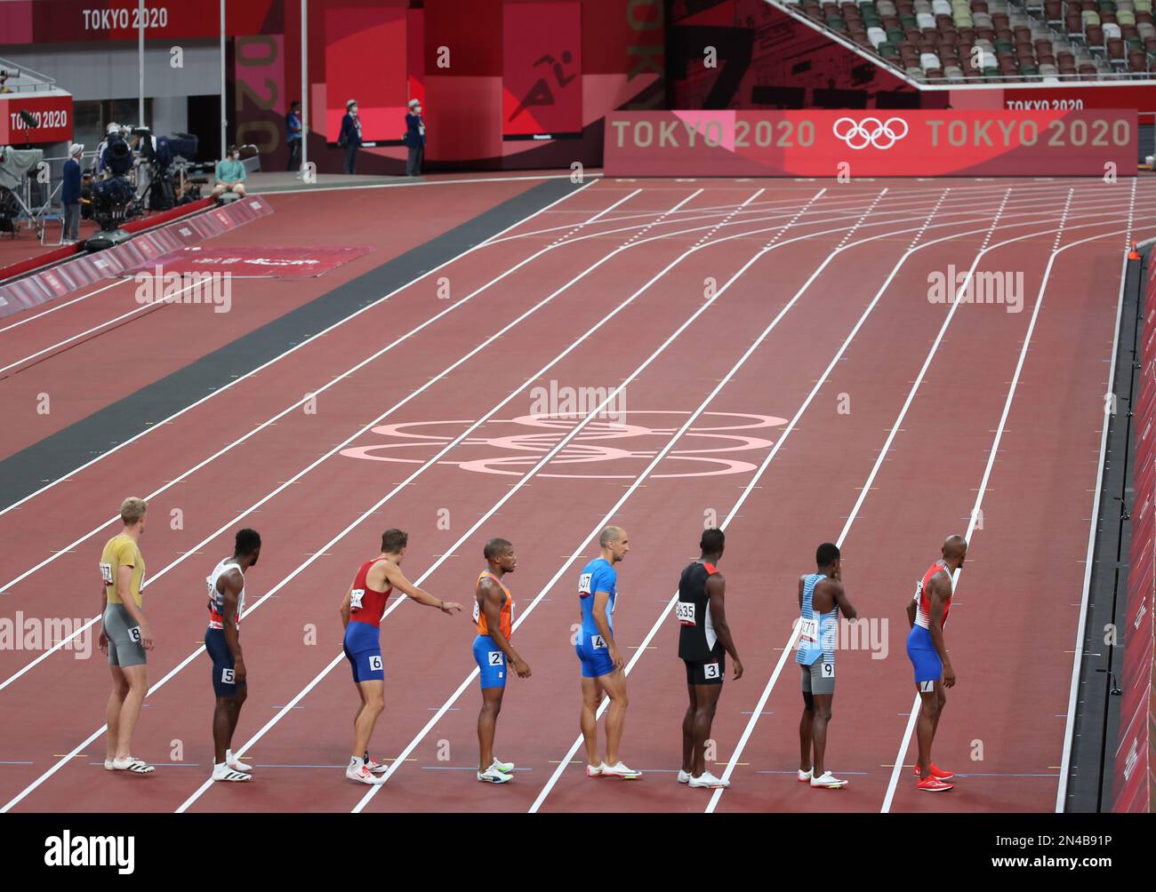 AUG 06, 2021 - Tokyo, Japan: Athletics Men's 4 x 400 Relay Round 1 at ...