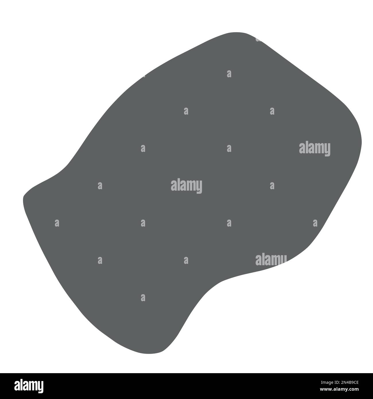 Lesotho - smooth grey silhouette map of country area. Simple flat ...