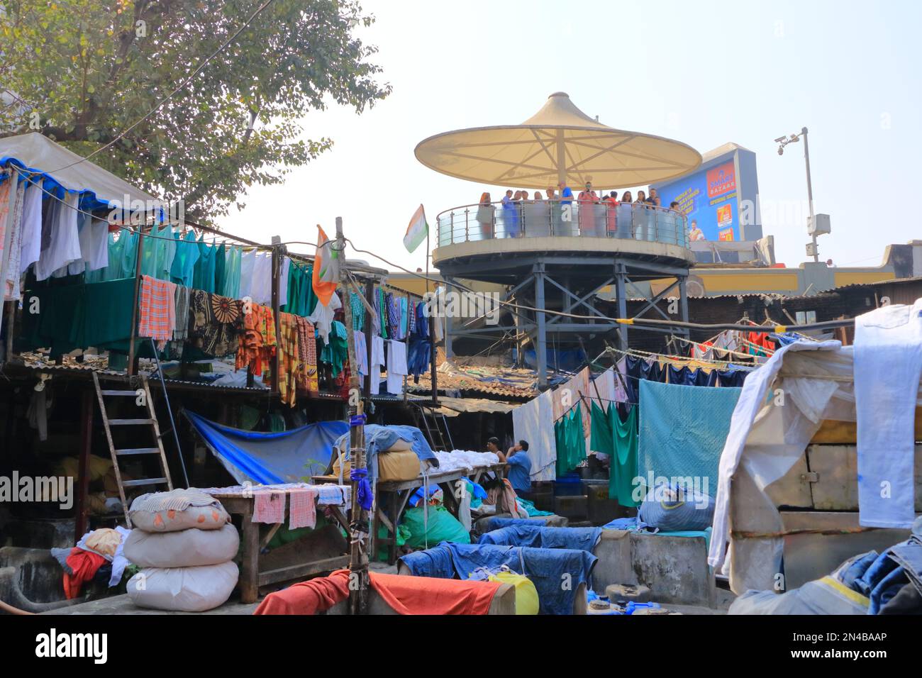 December 21 2022 - Mumbai, Maharashtra in India: People washing clothes ...