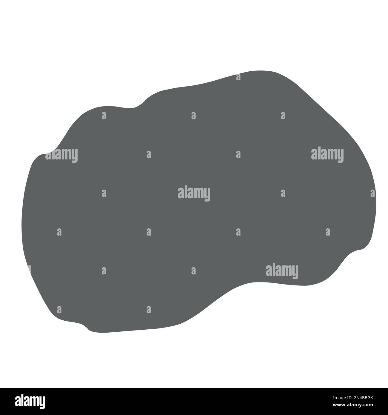 Macedonia - smooth grey silhouette map of country area. Simple flat ...