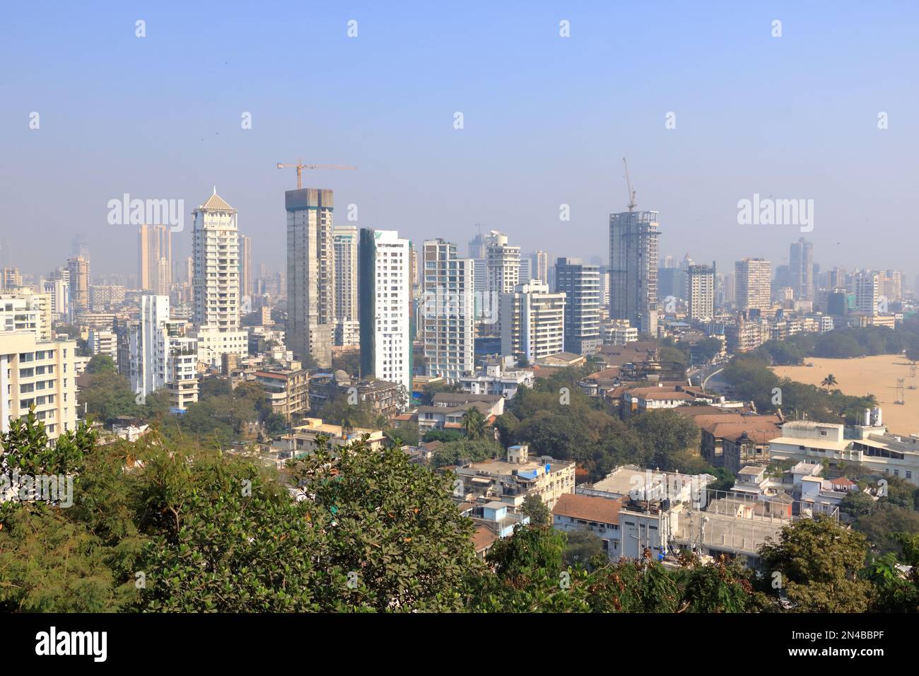 December 21 2022 - Mumbai, Maharashtra in India: Aerial view of Mumbai ...