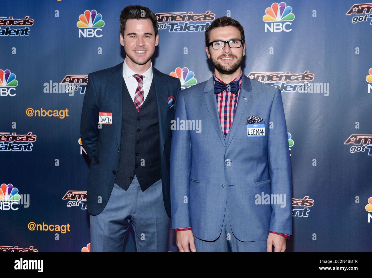 David Blatter, left, and Leeman Parker arrive at the "America's Got ...