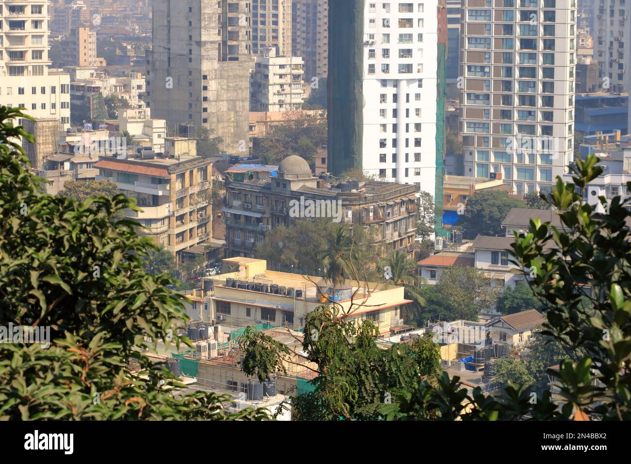 December 21 2022 - Mumbai, Maharashtra in India: Aerial view of Mumbai ...