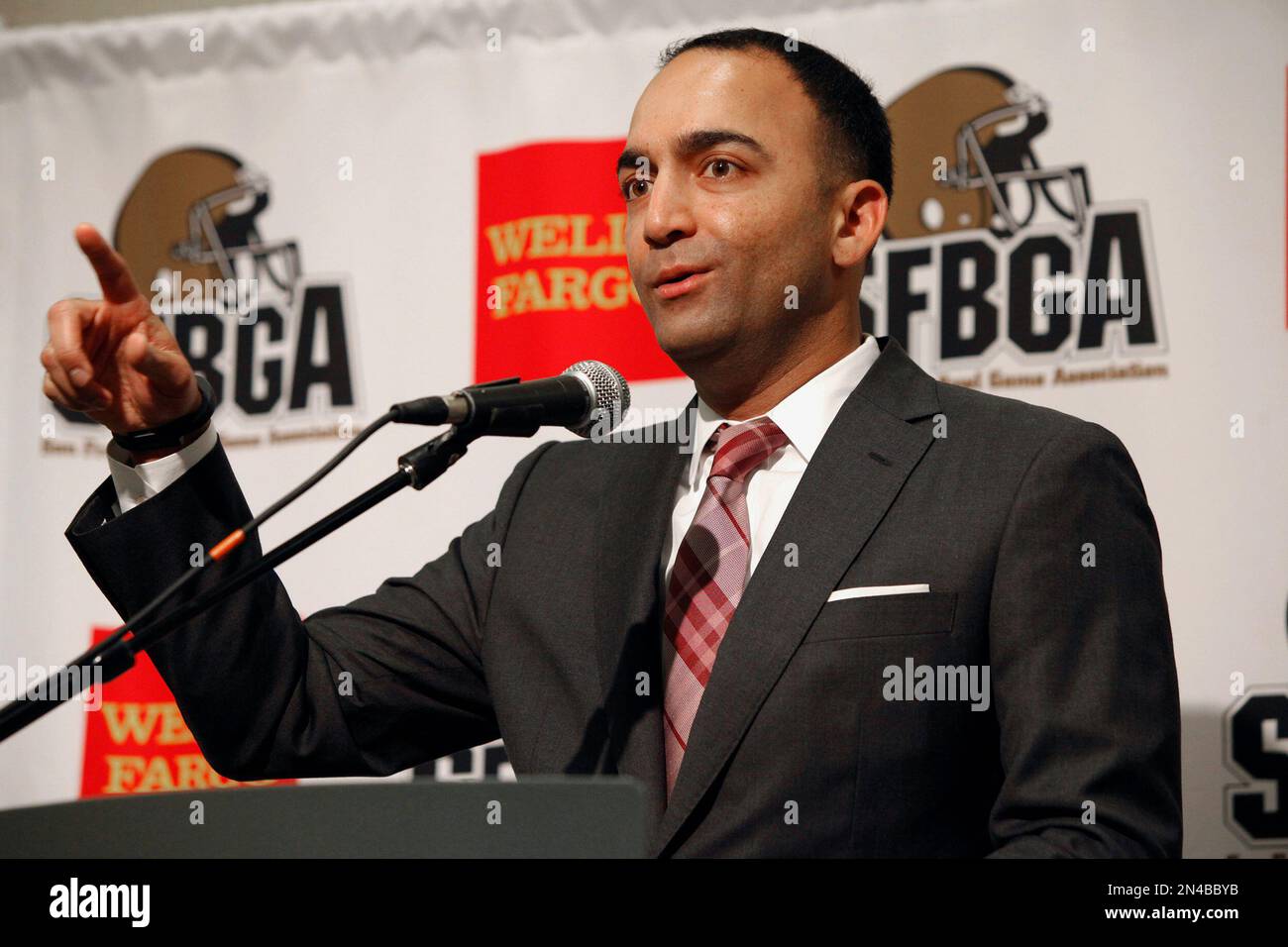 San Francisco 49ers President Paraag Marathe speaks at the annual Bay ...