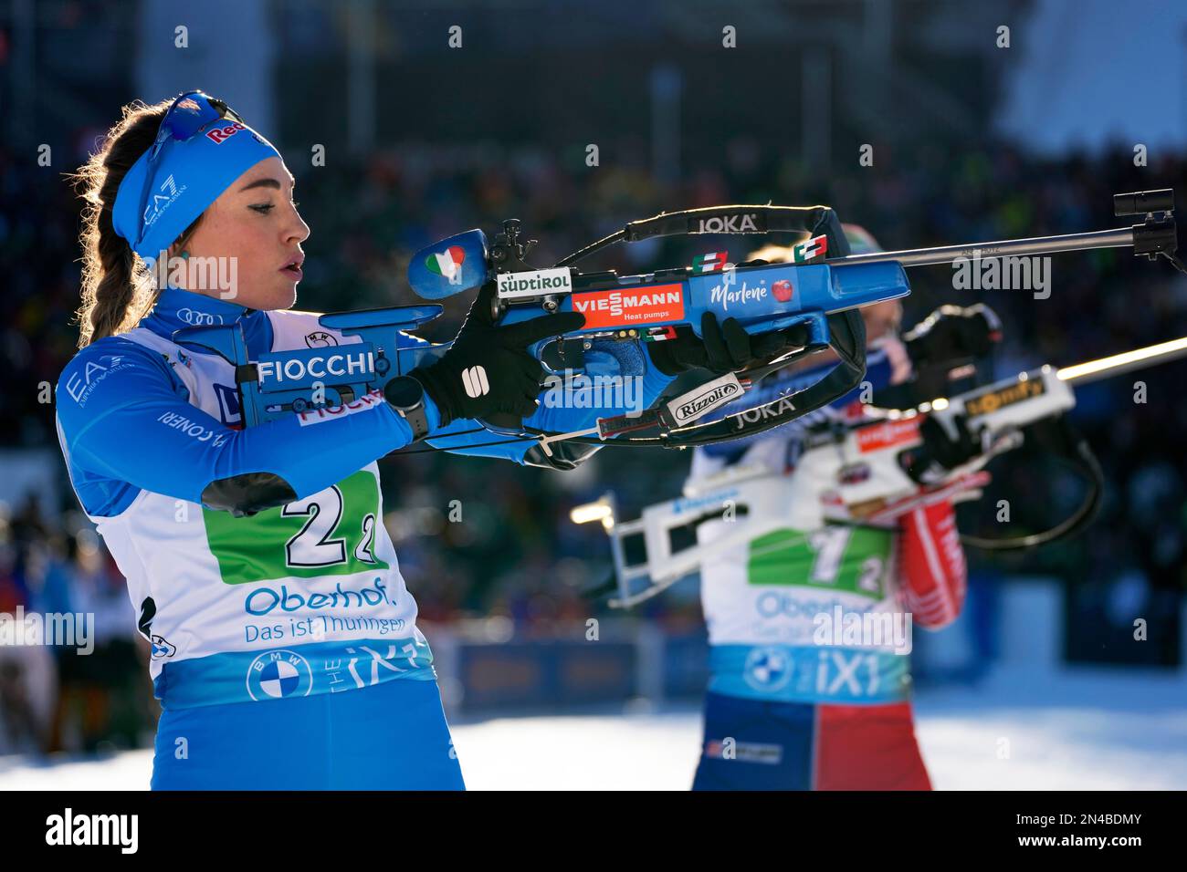 Dorothea Wierer, of Italy, competes in the 4X6 Mixed Relay competition ...