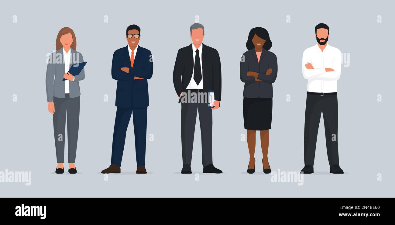 Happy business people team Stock Vector Images - Alamy