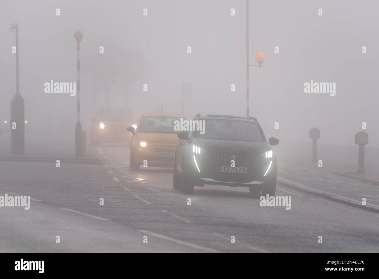 Driving in foggy conditions hi-res stock photography and images - Alamy