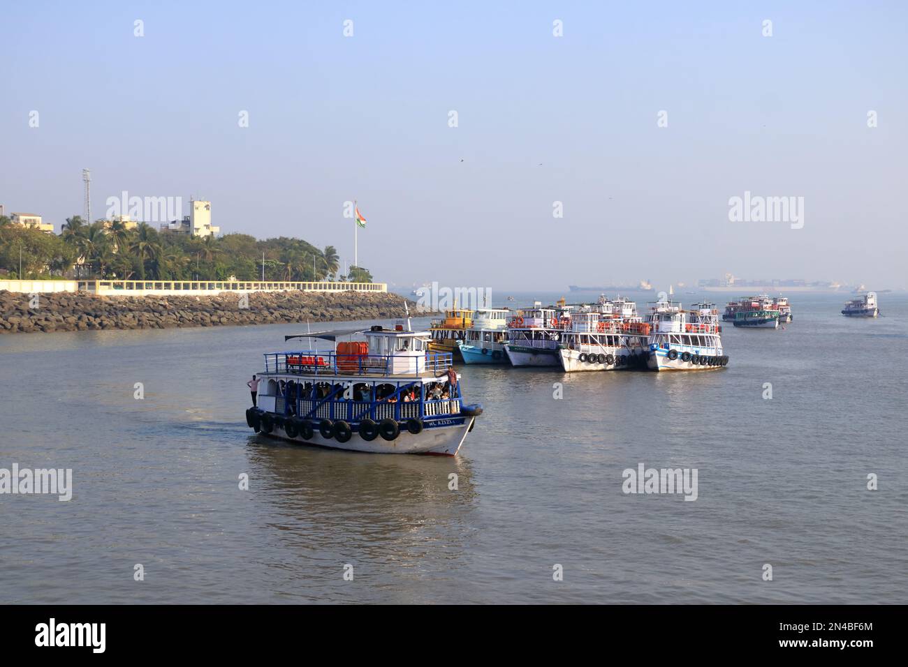 December 21 2022 - Mumbai, Maharashtra in India: Boats and Ferries near ...