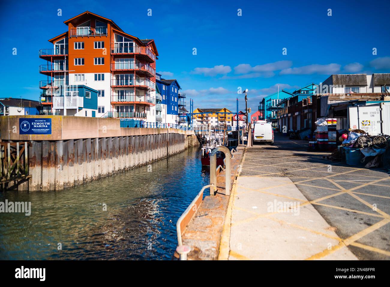 Entrance to Exmouth Marina Stock Photo - Alamy