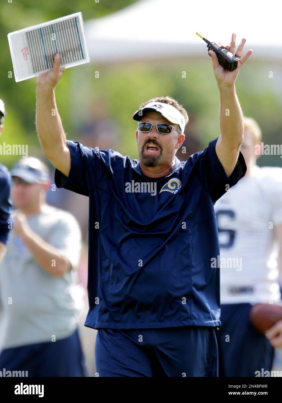 St. Louis Rams defensive coordinator Gregg Williams watches from the ...