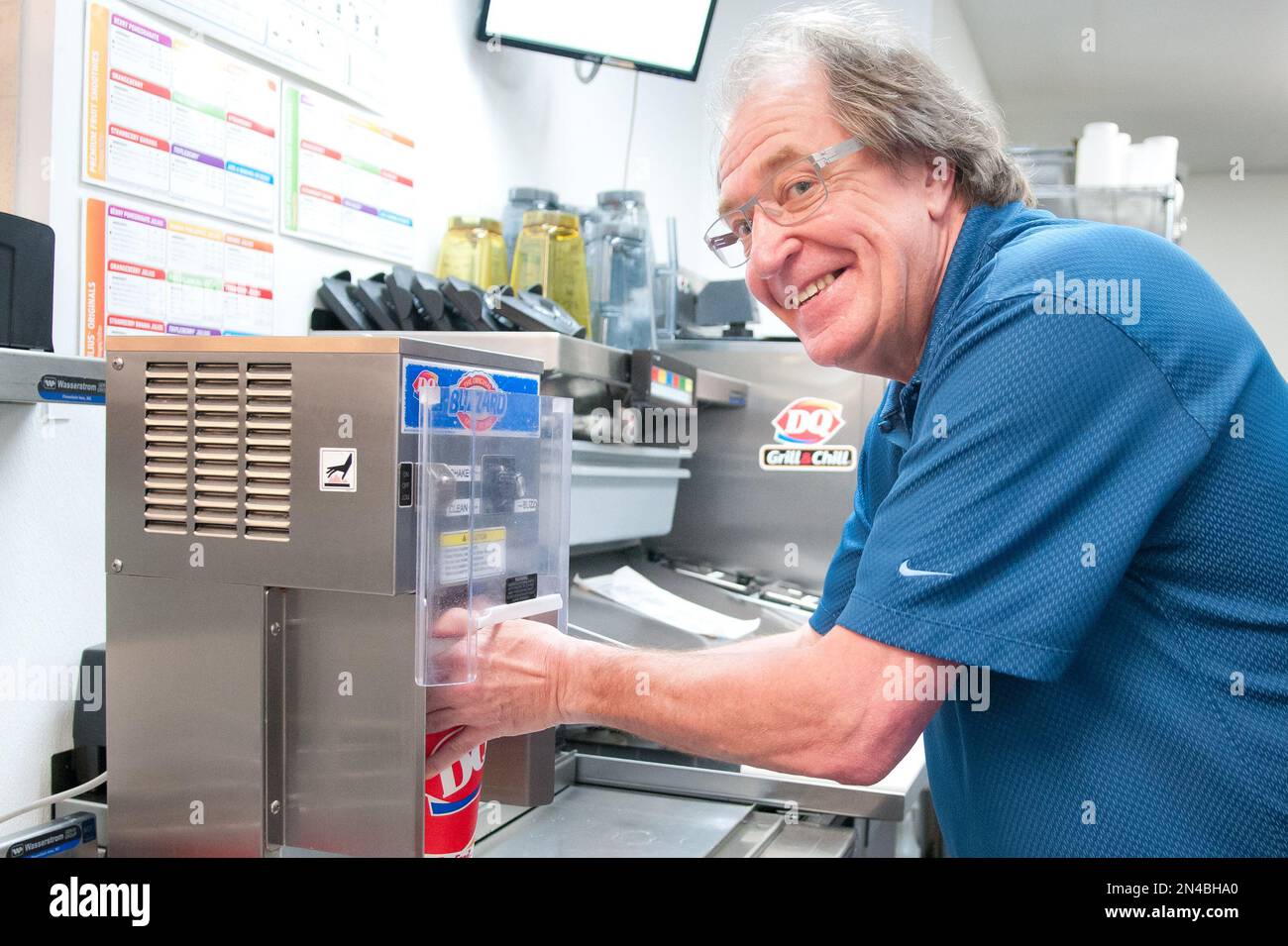 Colorful soccer commentator Ray Hudson surprises fans at the drive thru ...