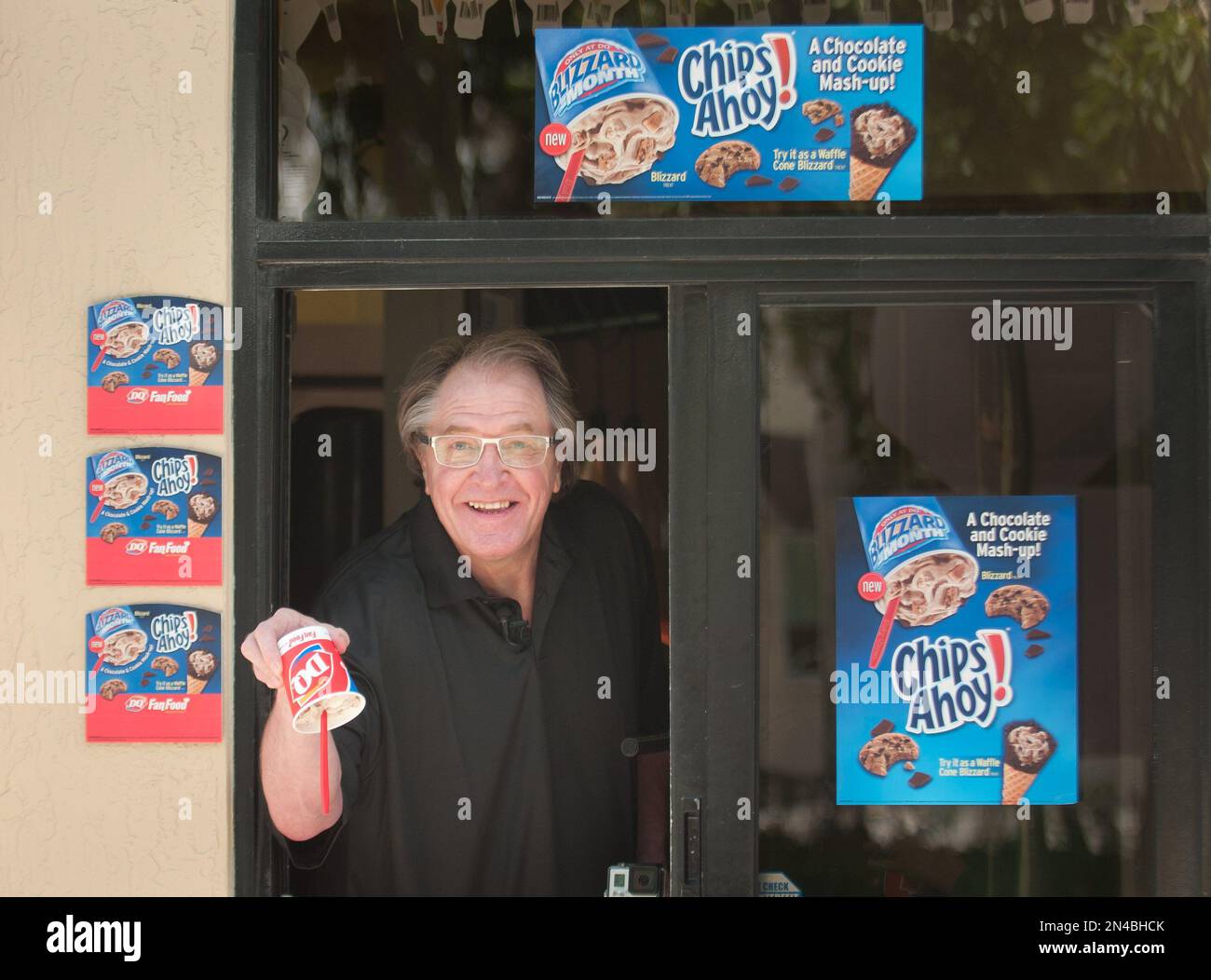 Colorful soccer commentator Ray Hudson surprises fans at the drive thru ...