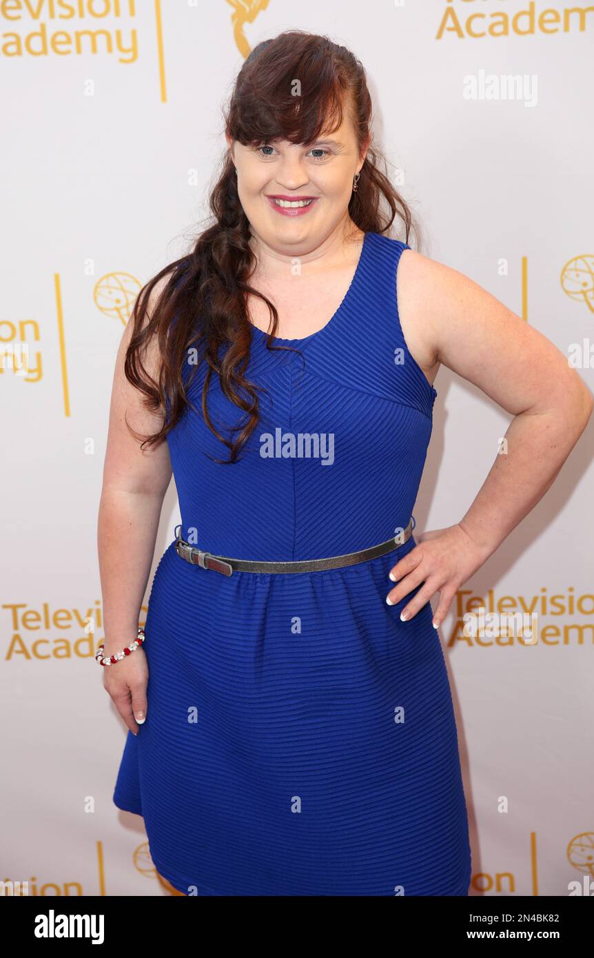 Jamie Brewer arrives at the Television Academy's 66th Emmy Awards ...