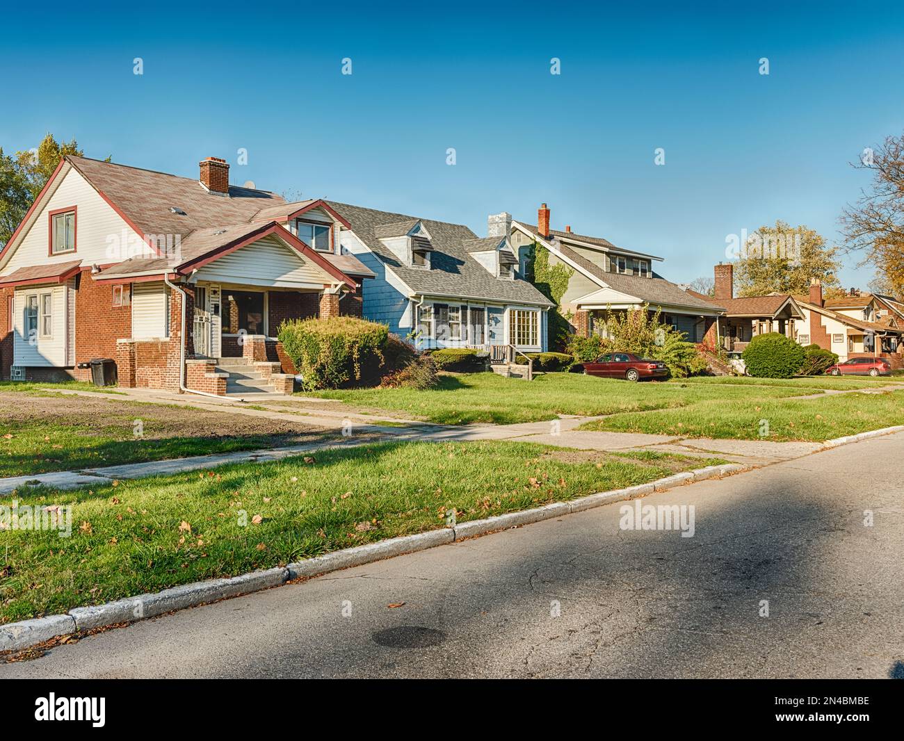 A block of tidy and well-maintained houses is located on Eason Street ...