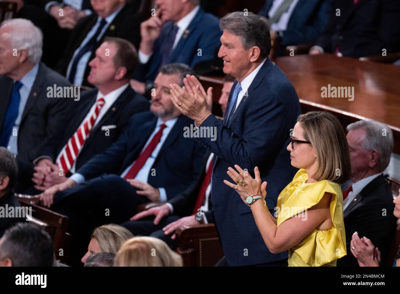 UNITED STATES - FEBRUARY 7: Sen. Joe Manchin, D-W. Va., and Sen ...