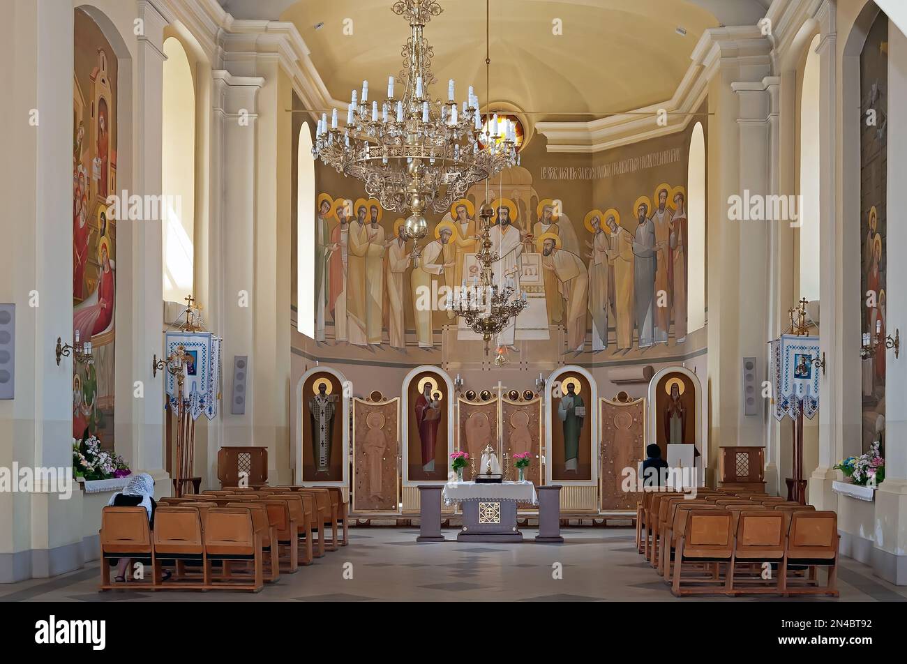 The interior of the former Roman Catholic St. Anne church in Lviv ...