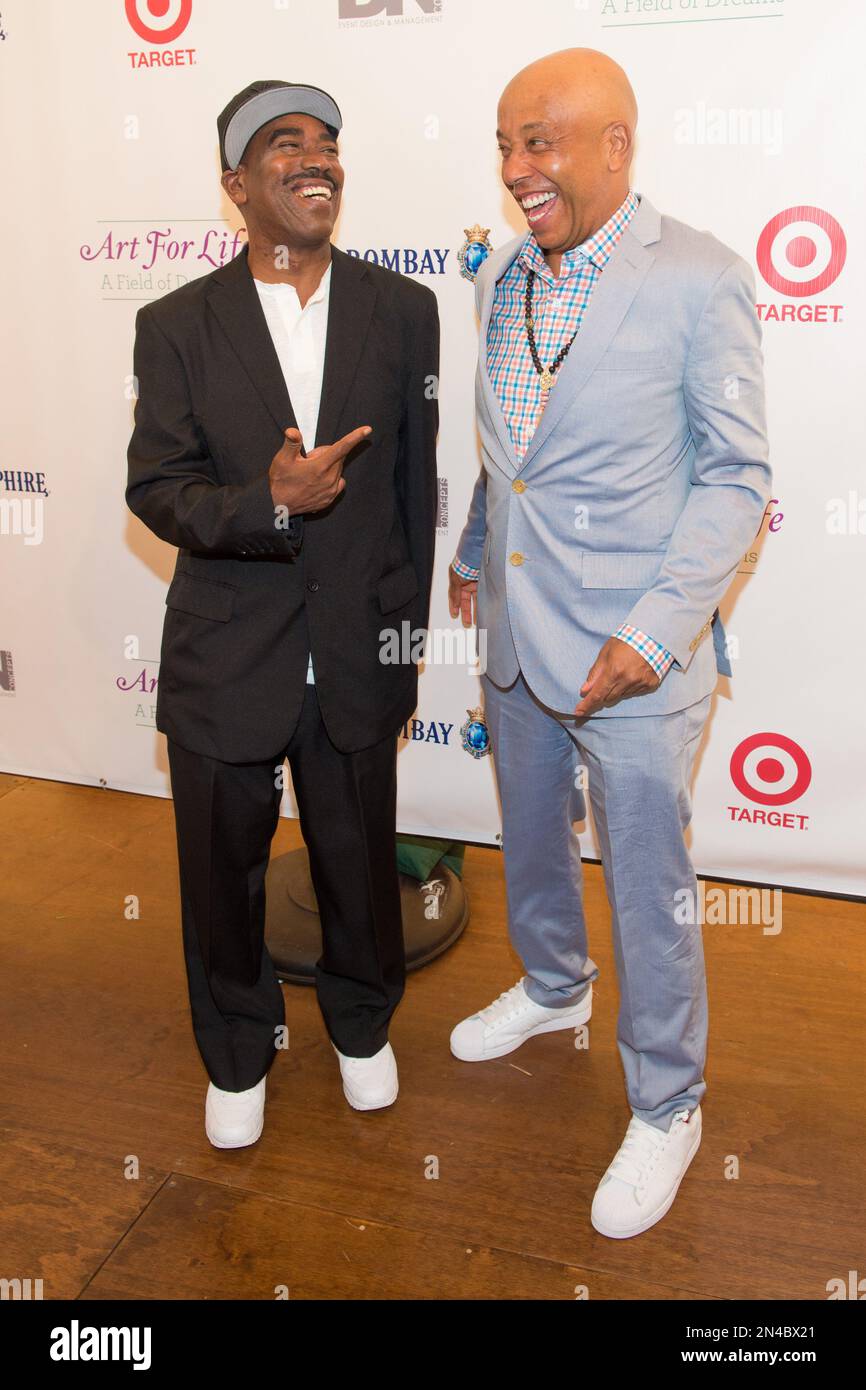 Kurtis Blow and Russell Simmons attend the Rush Philanthropic Arts ...
