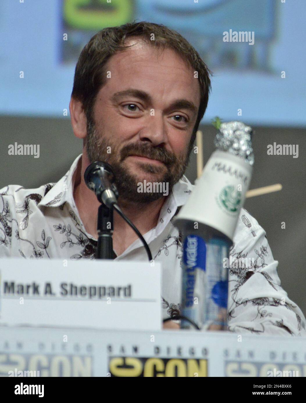 Mark Sheppard attends the "Supernatural" special video presentation and ...
