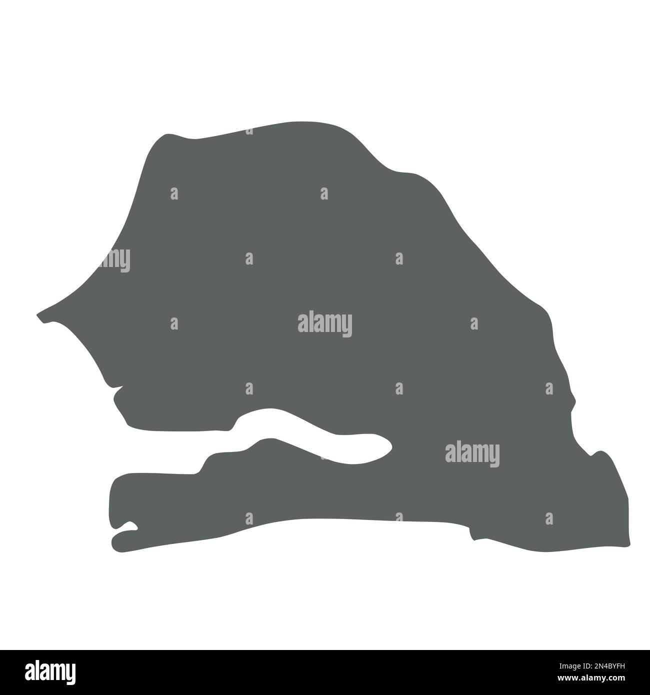 Simple political map senegal hi-res stock photography and images - Alamy