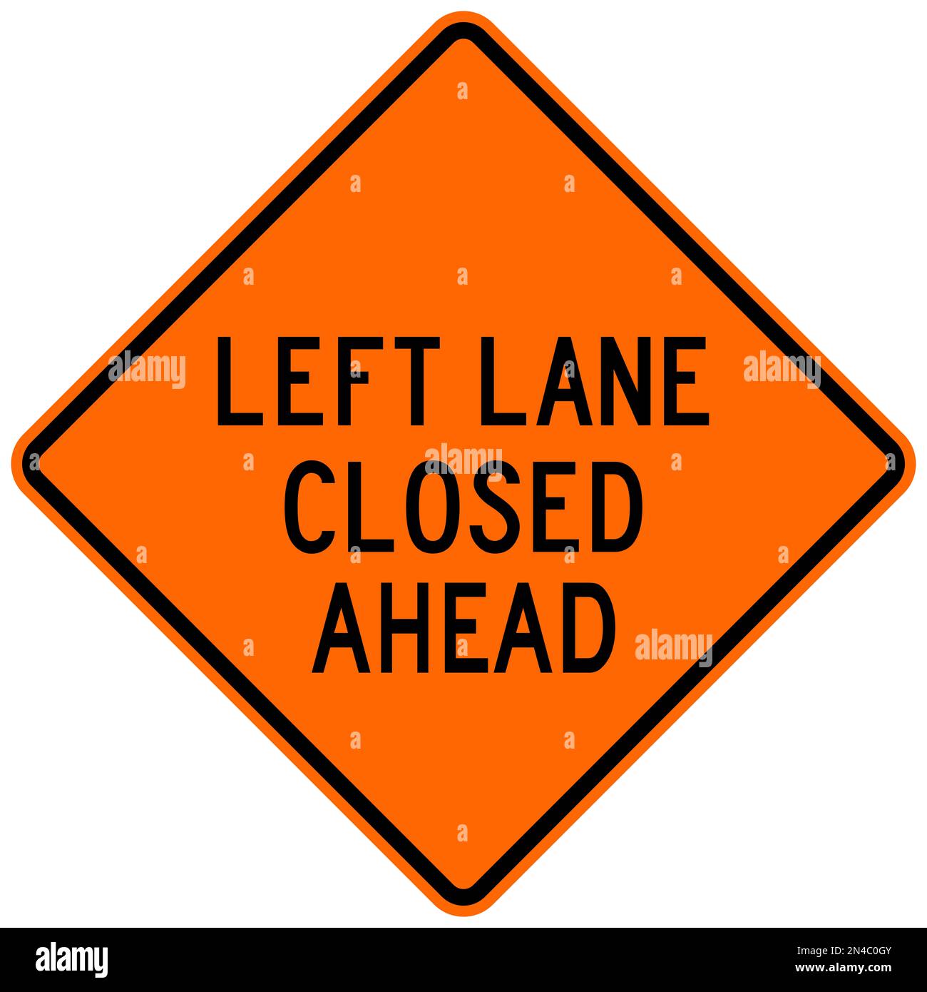 Left lane closed ahead hi-res stock photography and images - Alamy