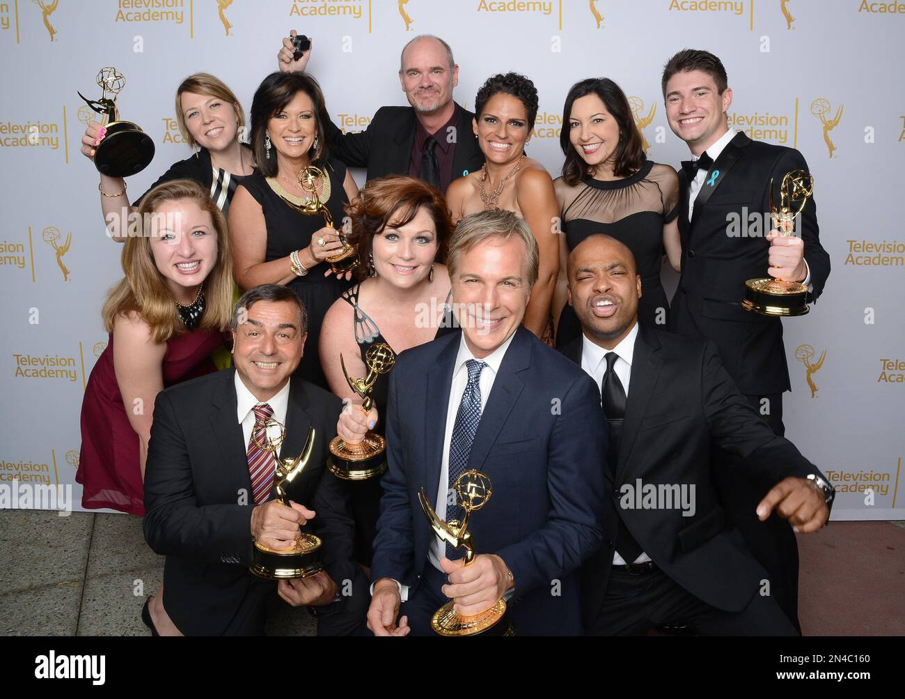 The NBC4 news team poses at the Television Academy's 66th Los Angeles ...