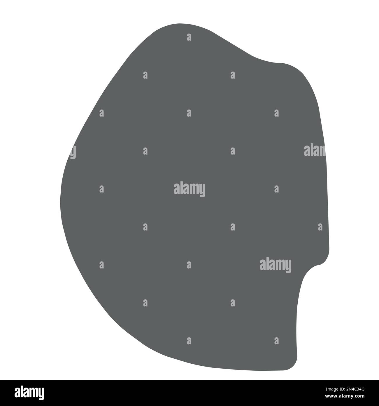 Swaziland - smooth grey silhouette map of country area. Simple flat ...