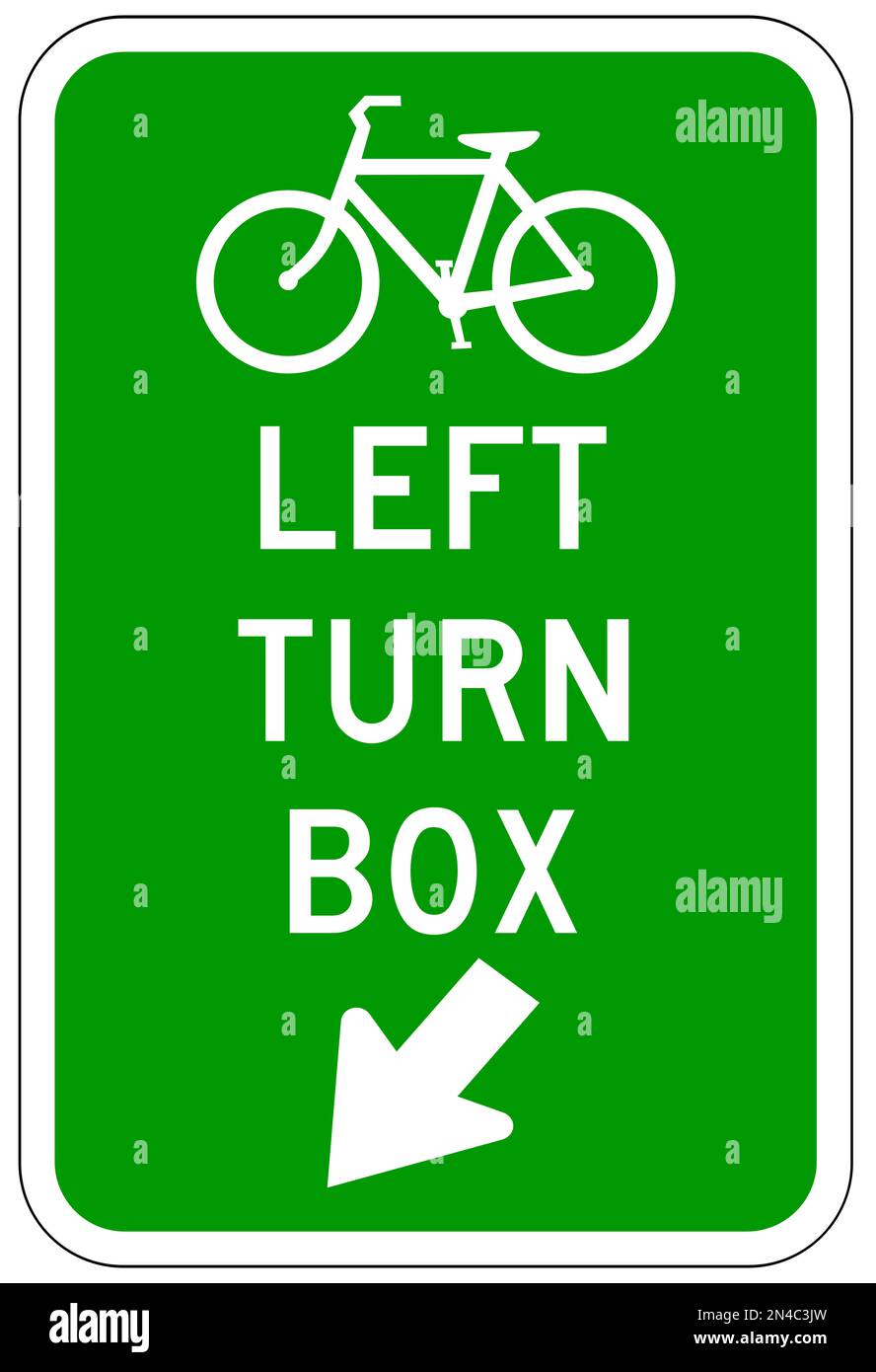 Cyclists left turn box hi-res stock photography and images - Alamy
