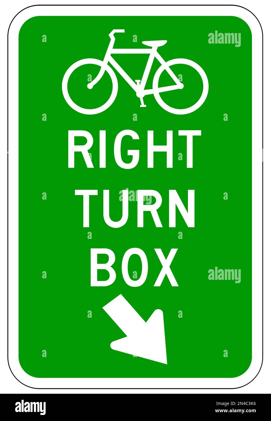 Cyclists right turn box hi-res stock photography and images - Alamy
