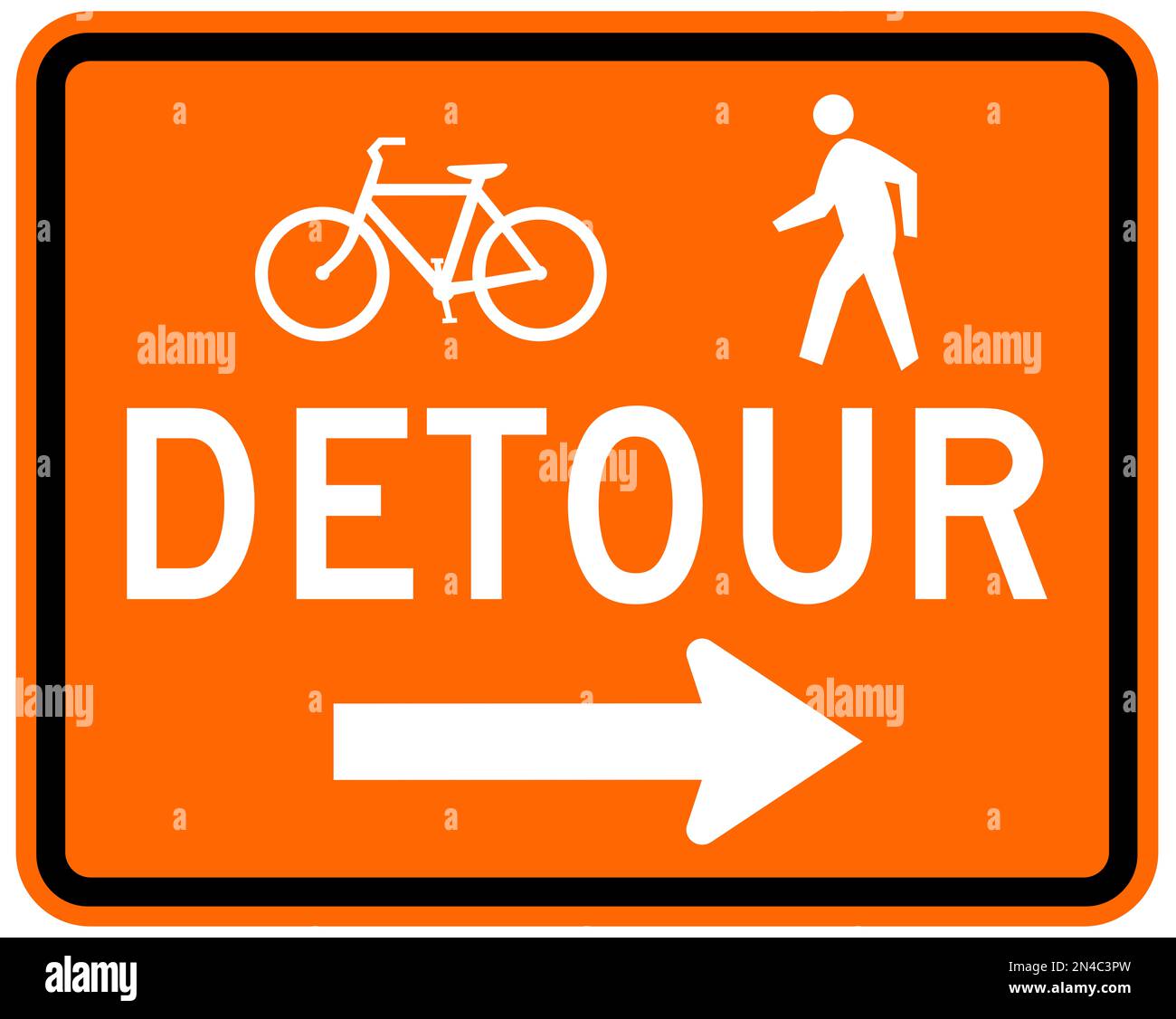 Pedestrian and bicycle detour hi-res stock photography and images - Alamy