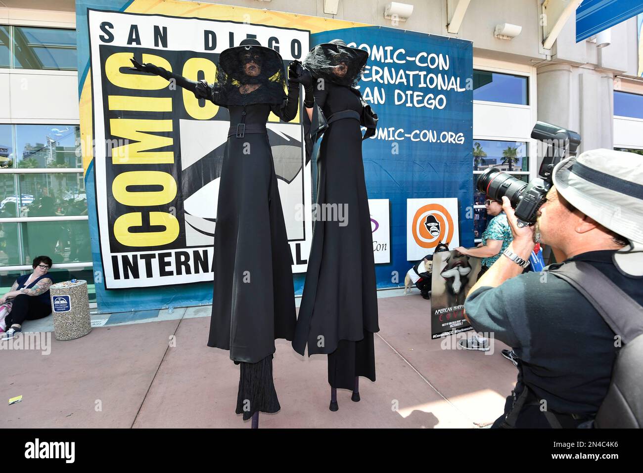 Actors playing characters from the American Horror Story Coven walk ...