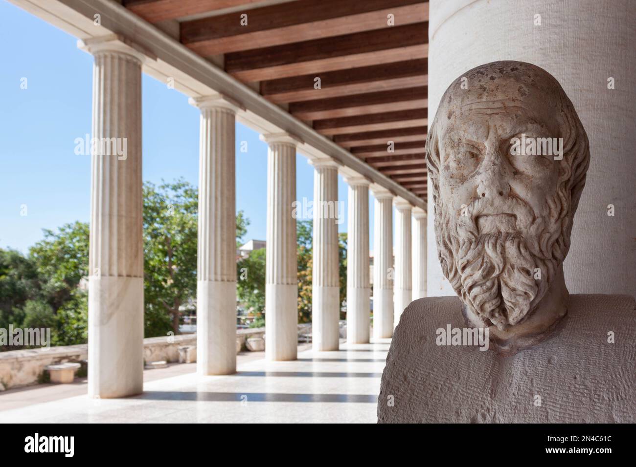 The Stoa of Attalos, Ancient Agora of Athens, Athens, Greece Stock ...
