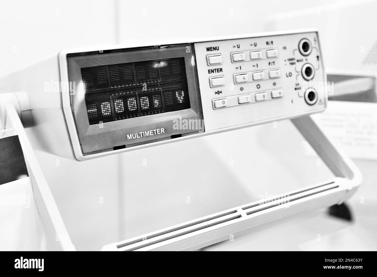 Vintage digital multimeter Black and White Stock Photos & Images - Alamy