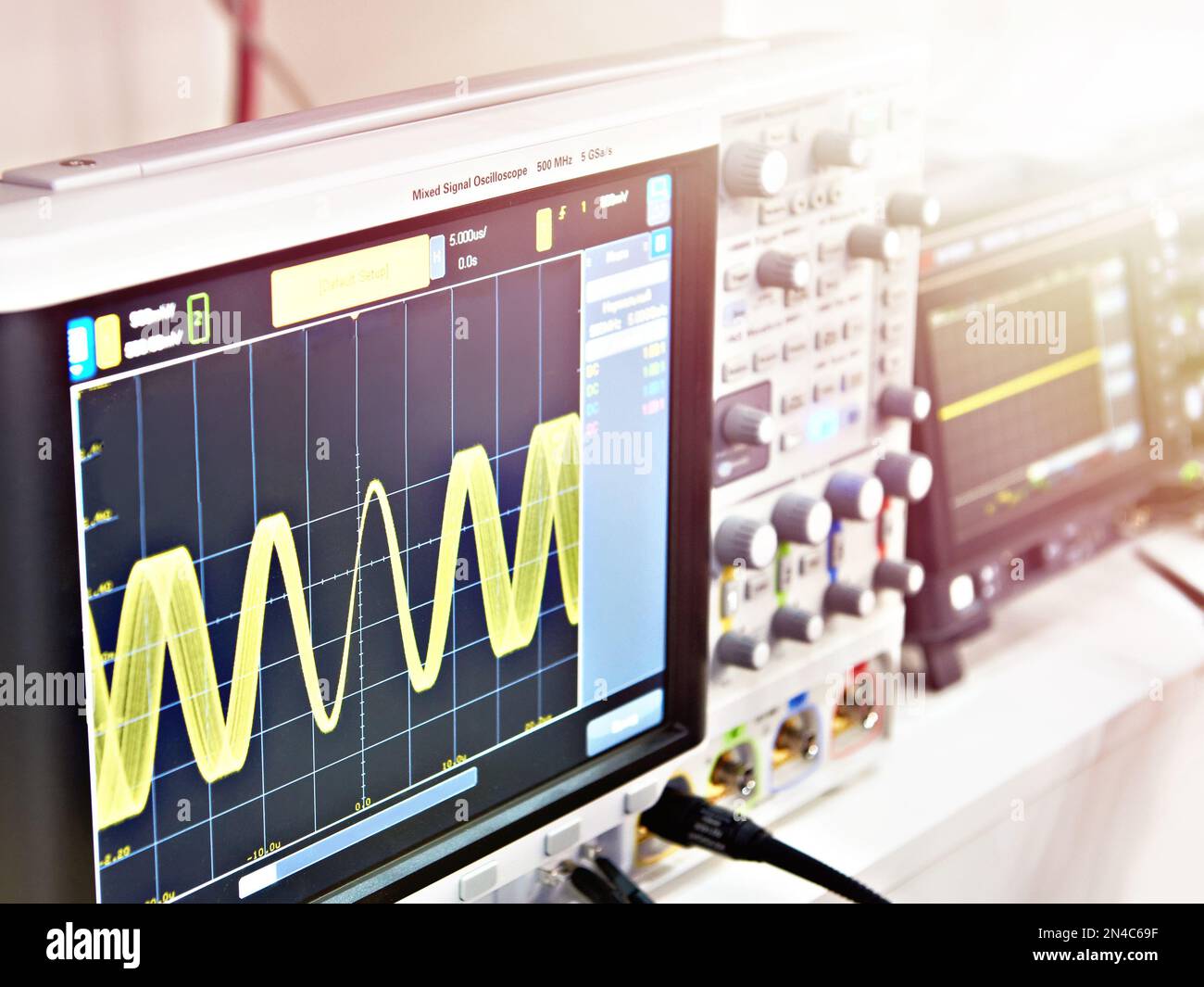 Modern mixed signal oscilloscope in lab Stock Photo - Alamy