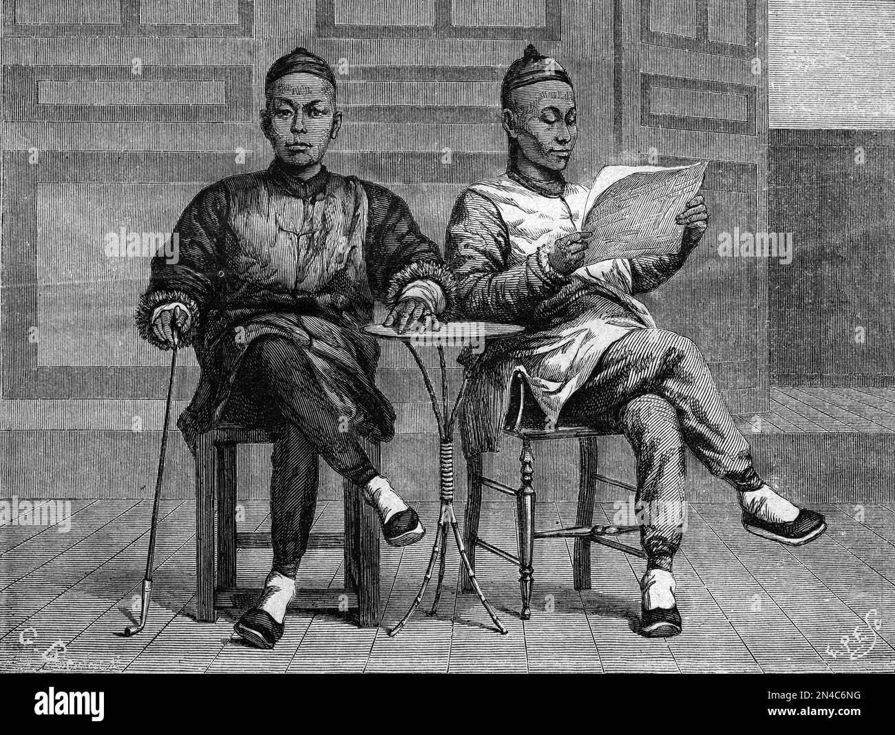 Chinese Bankers in Traditional Chinese Costume in San Francisco USA ...