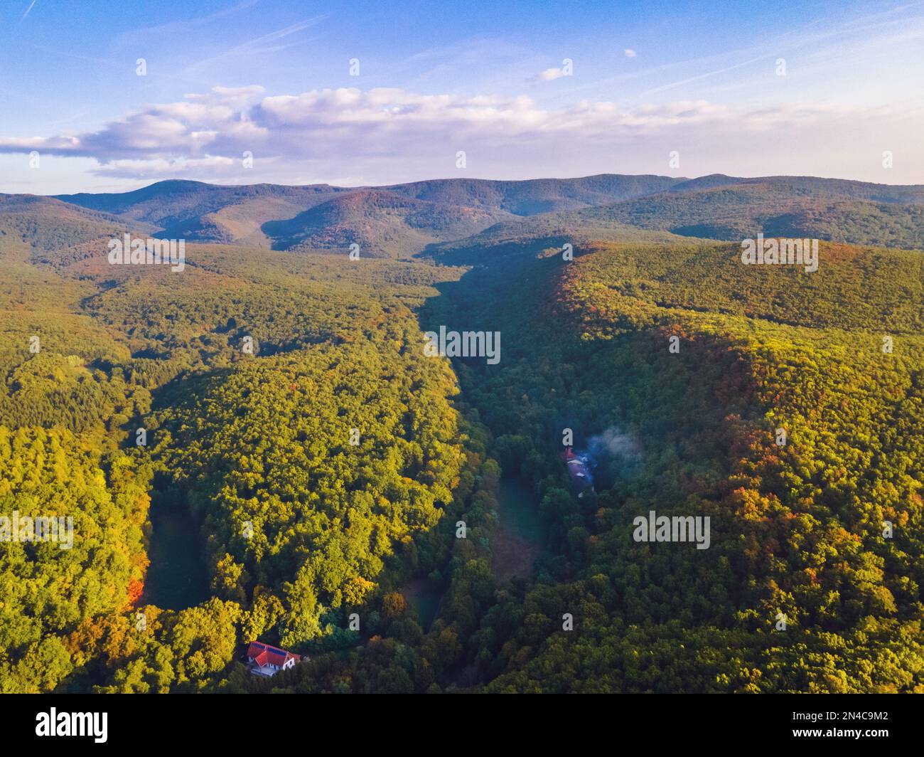 The highest peaks of the Börzsöny Mountains from a bird's eye view ...