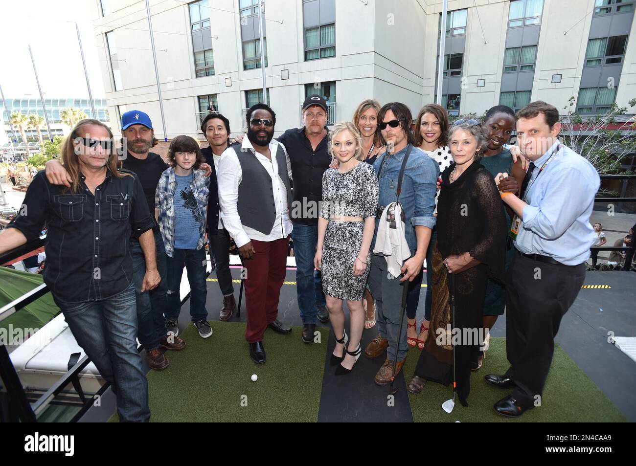 Greg Nicotero, and from left, Andrew Lincoln, Chandler Riggs, Steven ...