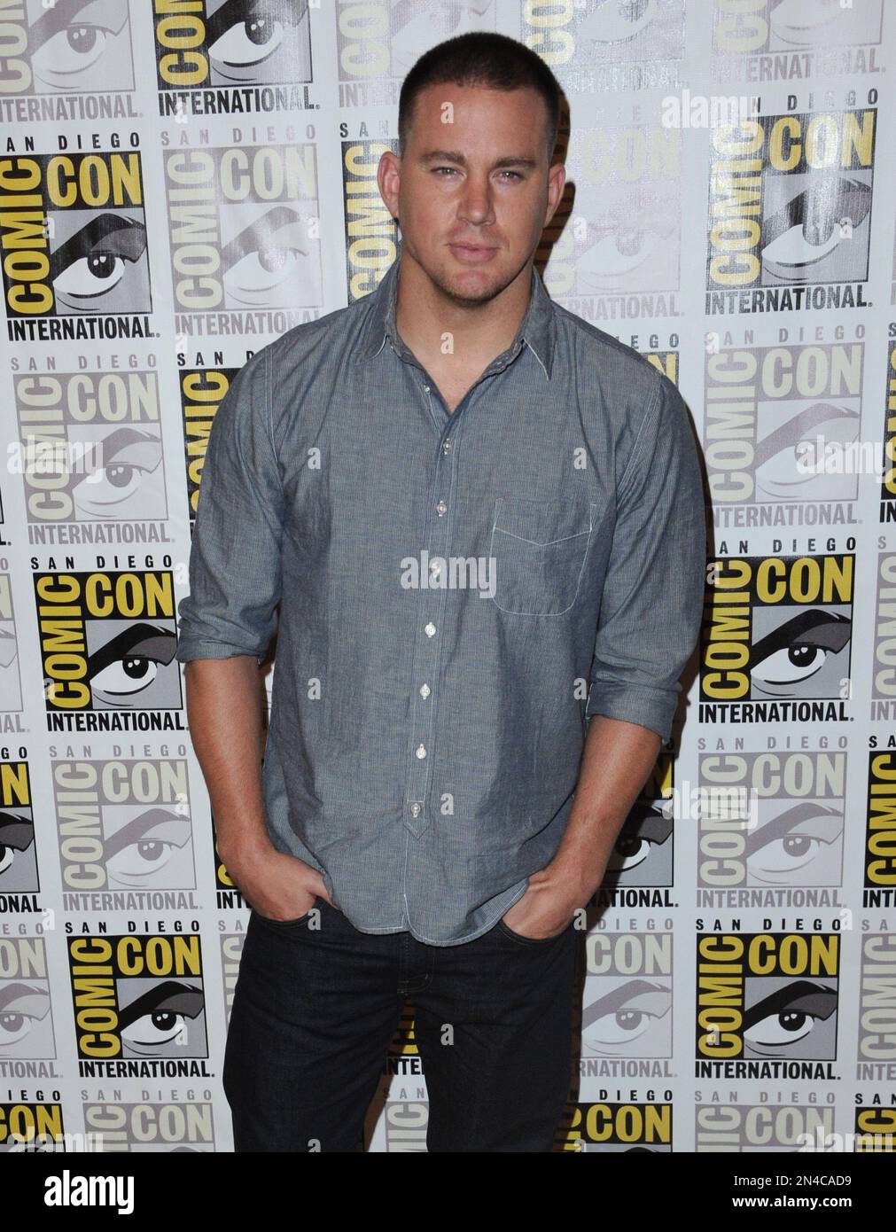 Channing Tatum attends the 20th Century Fox press line on Day 2 of ...