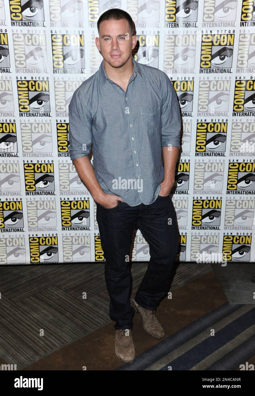 Channing Tatum attends 20th Century Fox press line on Day 2 of Comic ...