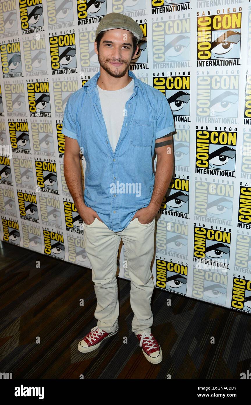 Tyler Posey attends the "Teen Wolf" press room at Comic Con on Friday ...