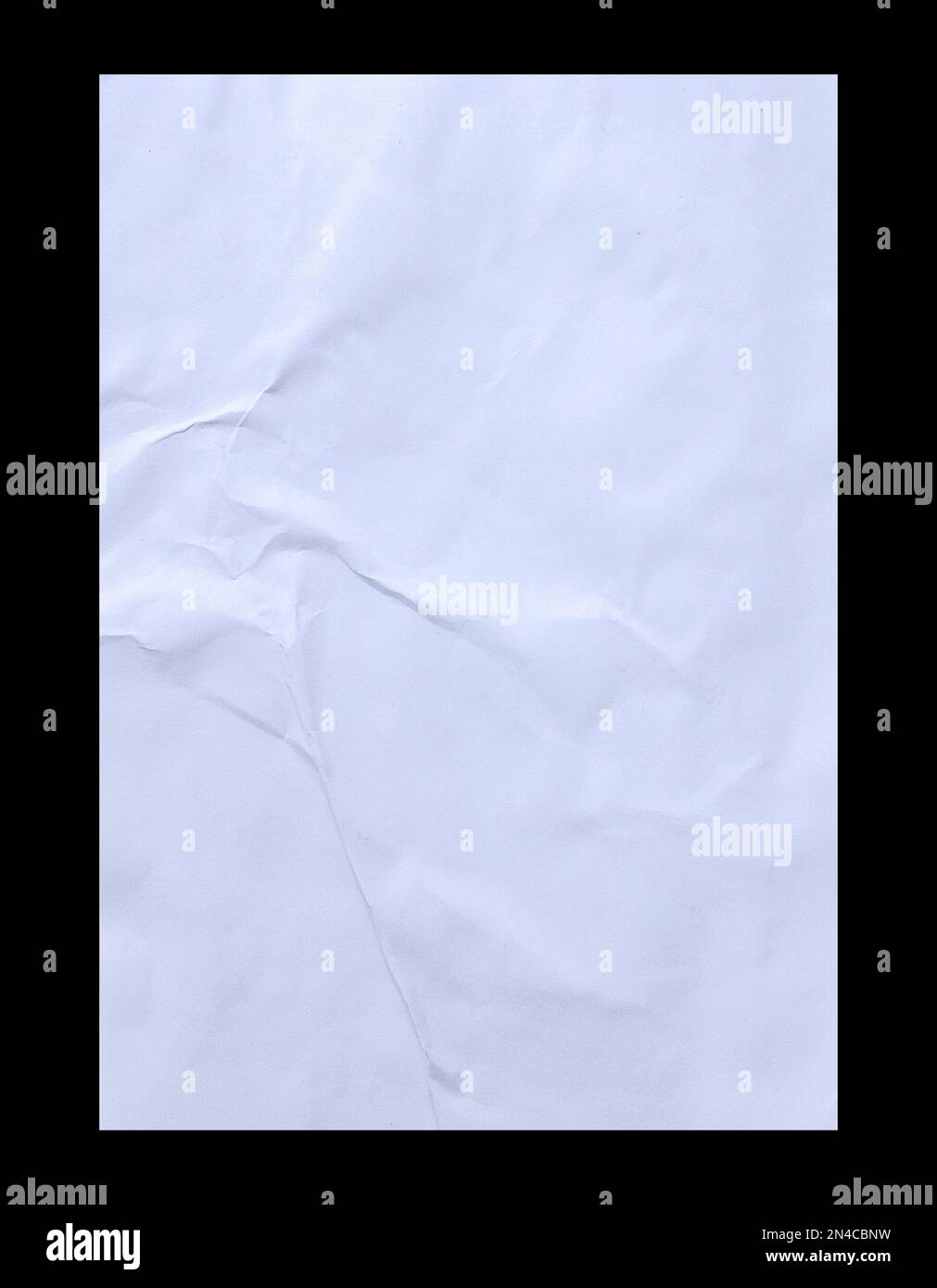 Blank white crumpled and creased sticker glued paper poster texture ...