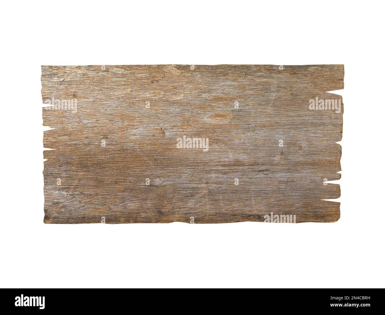 Vintage and rusty brown wooden sign on a white background. Clipping ...