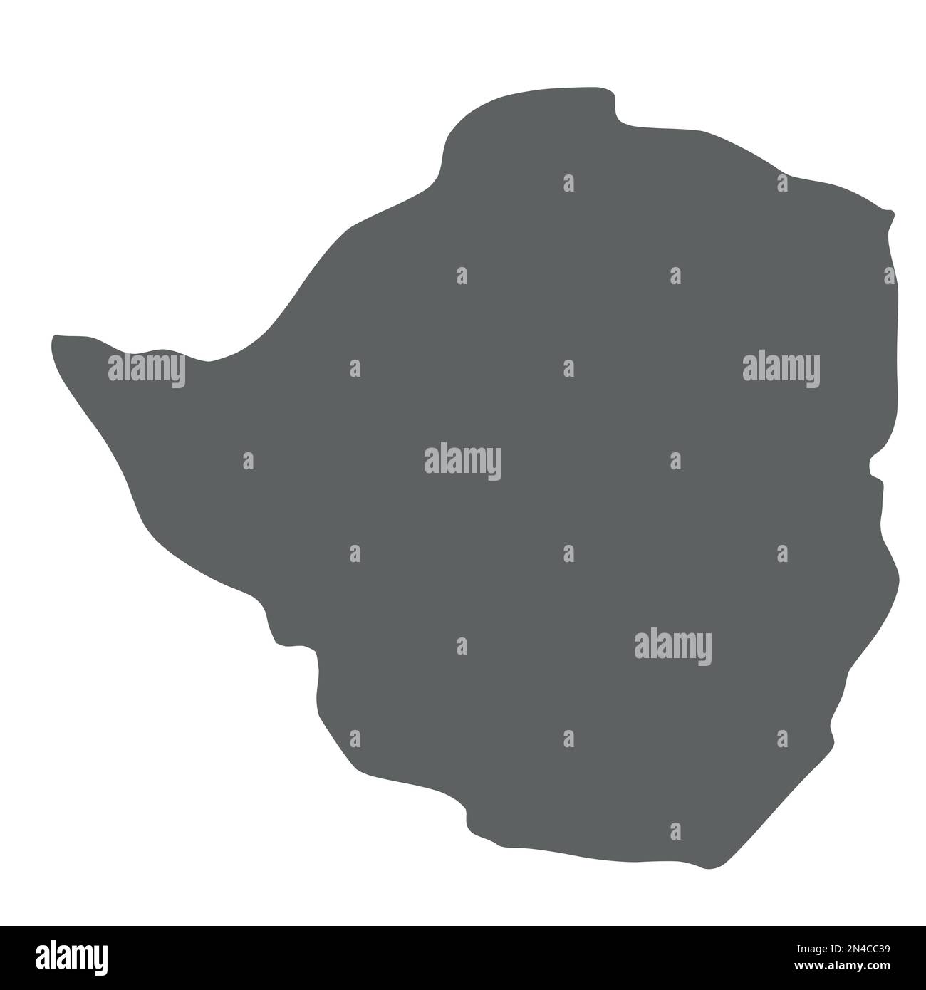 Zimbabwe detailed silhouette map Cut Out Stock Images & Pictures - Alamy