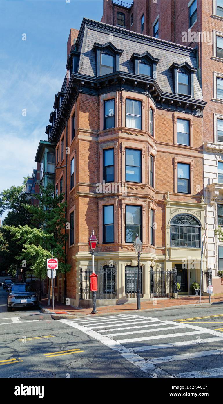 Boston Beacon Hill: 49 Beacon Street is an 1870s five-story brick and ...
